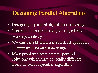 Designing Parallel Algorithms